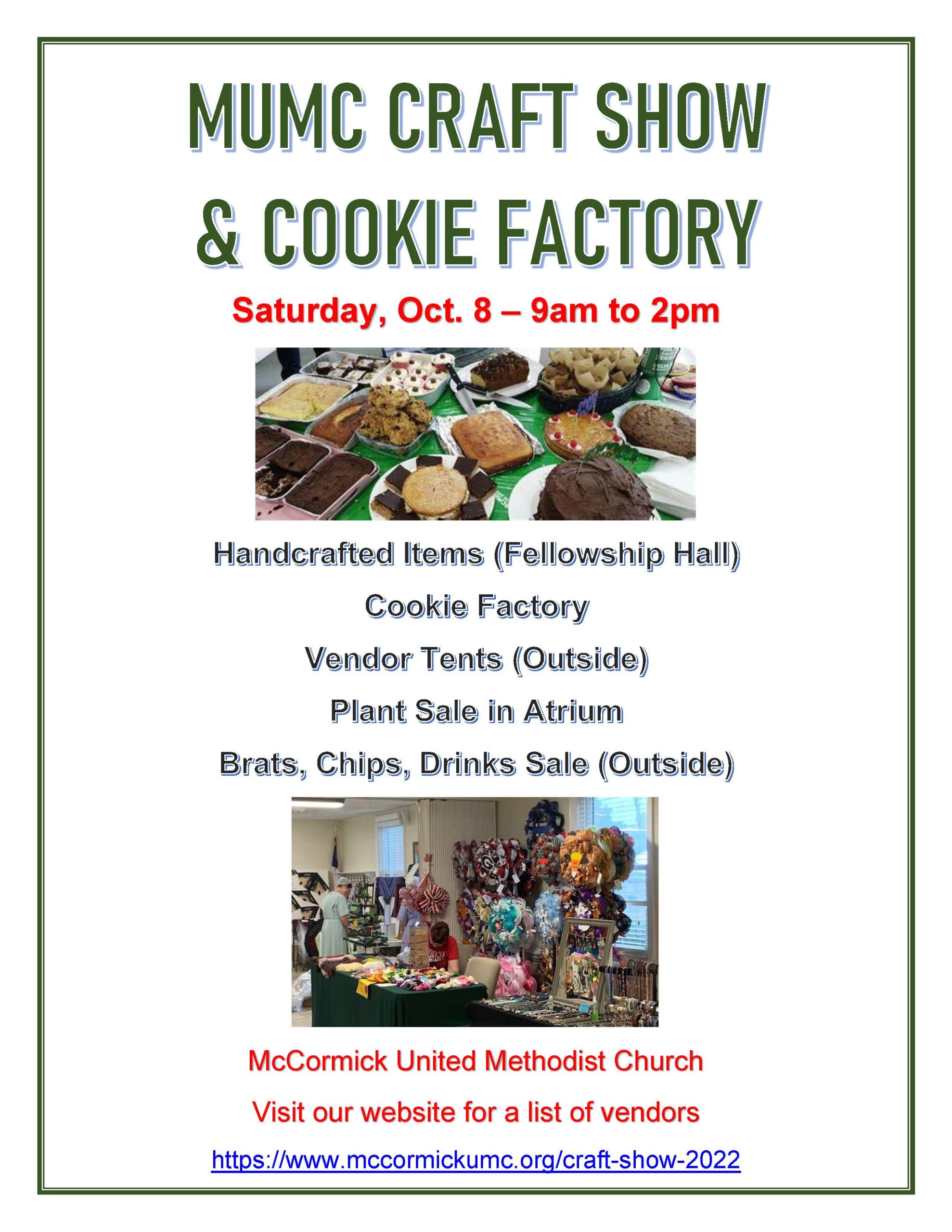 Craft Show 2022 - McCormick Methodist Church